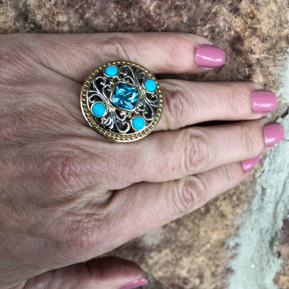 Dallas Prince | Jewelry | Dallas Prince Blue Topazsleeping Beauty Ring ...